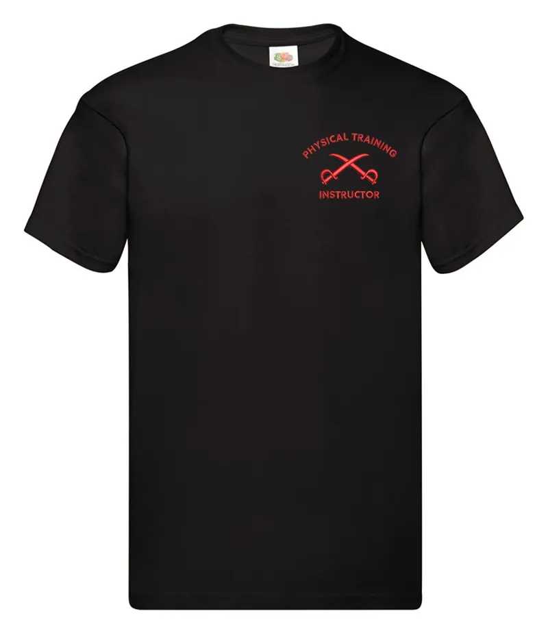 PTI Black Physical Training Instructor T-Shirts