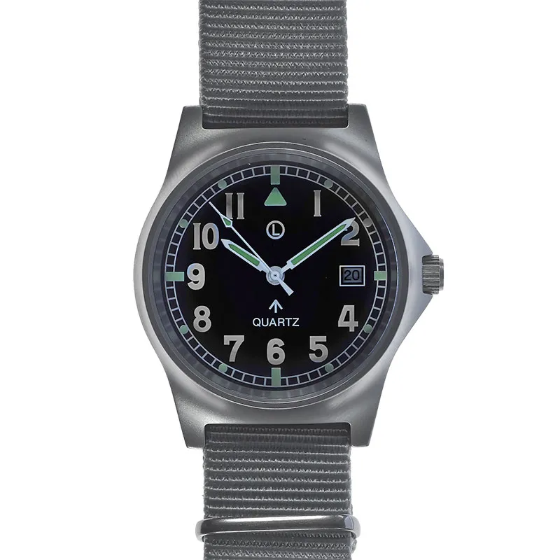 MWC G10 LM Stainless Steel Military Watch on a Grey NATO Strap