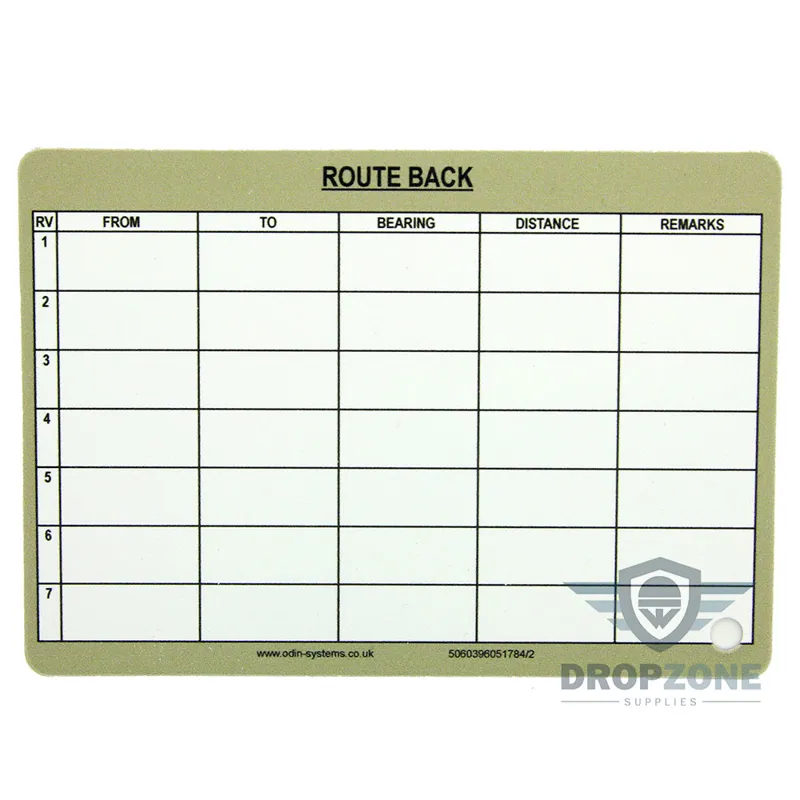 Odin A6 Route Card Slate Card