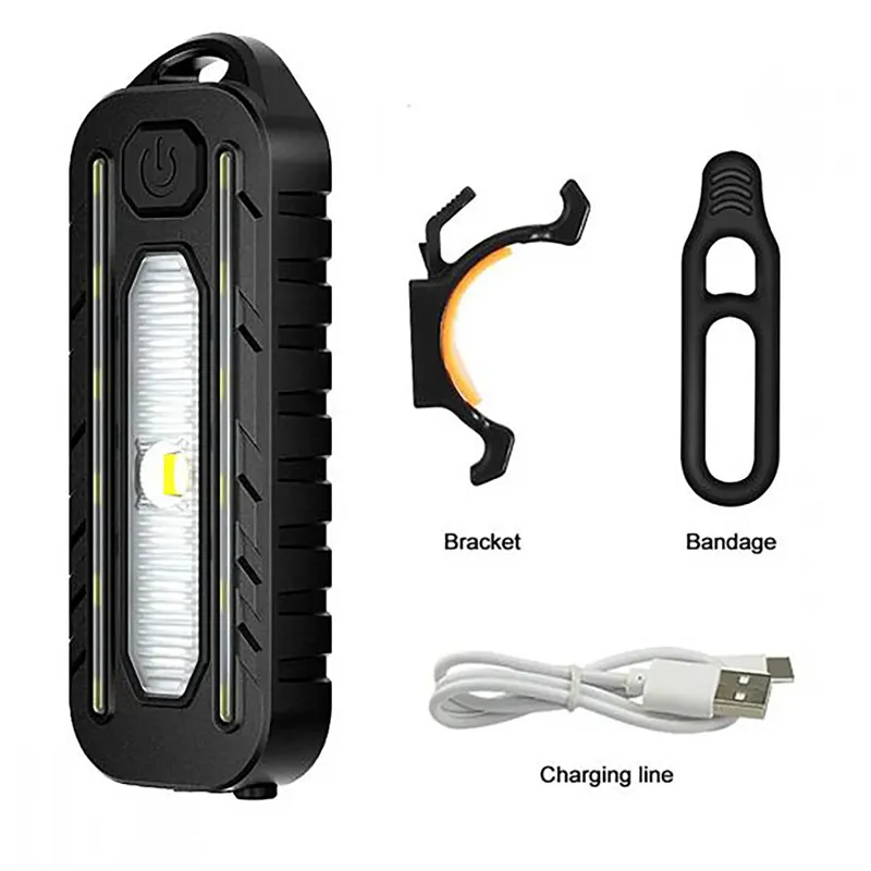 LED Red Blue Shoulder Light with Clip and USB Charging Lead