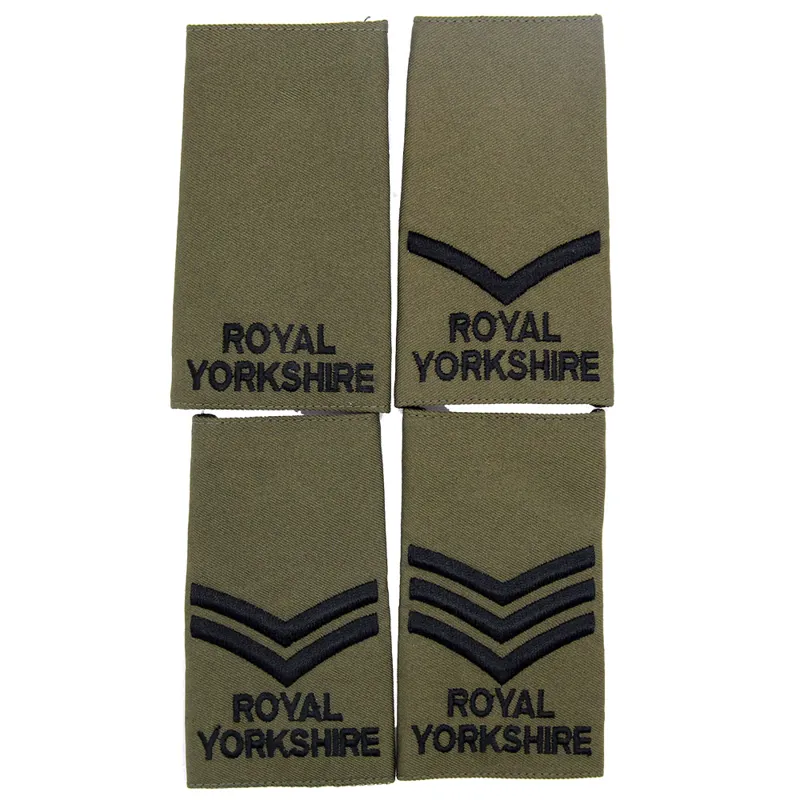 Royal Yorkshire Regiment OD Rank Slides