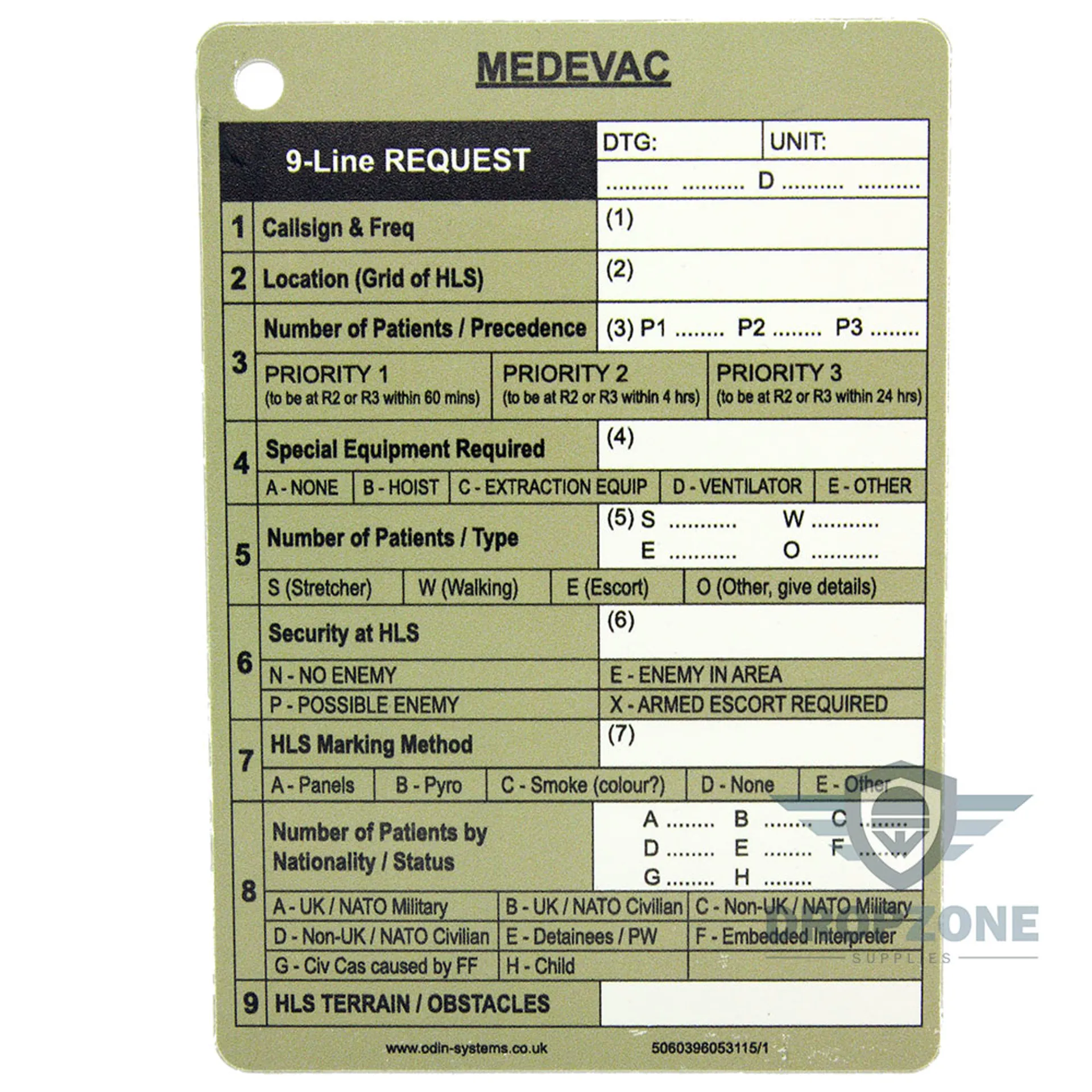 Odin A6 MEDEVAC MIST AT Slate Card