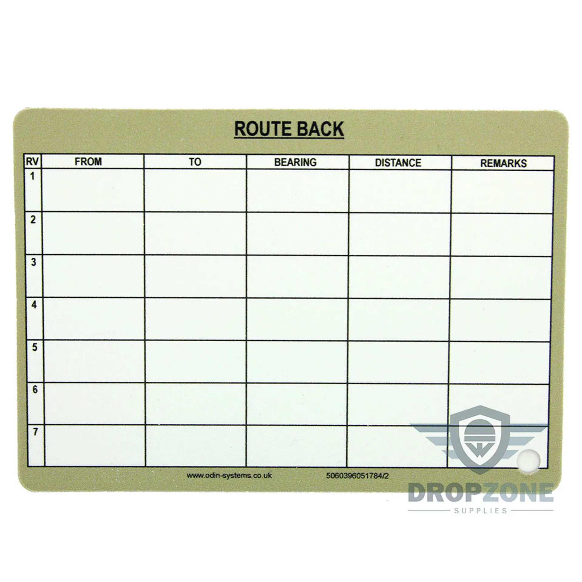 Odin A6 Route Card Slate Card