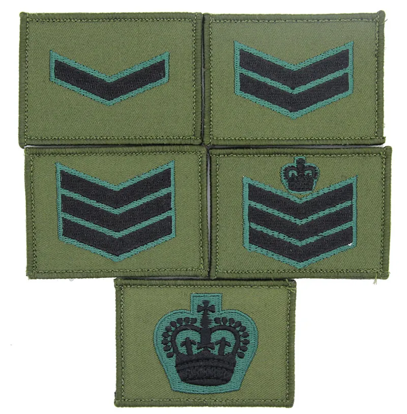 Rifles Commando Hook and Loop Rank Patches