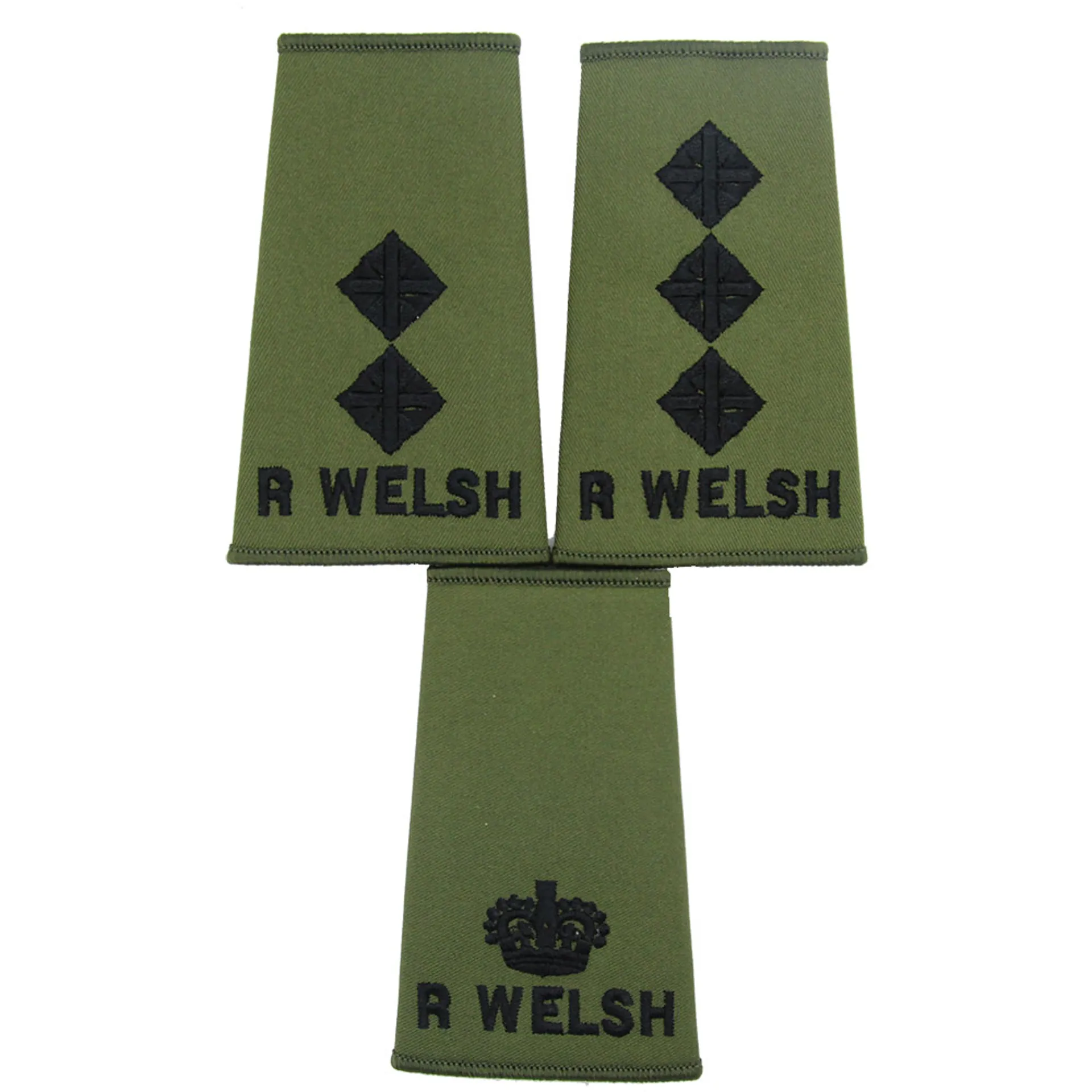 Royal Welsh Officers Olive Rank Slides