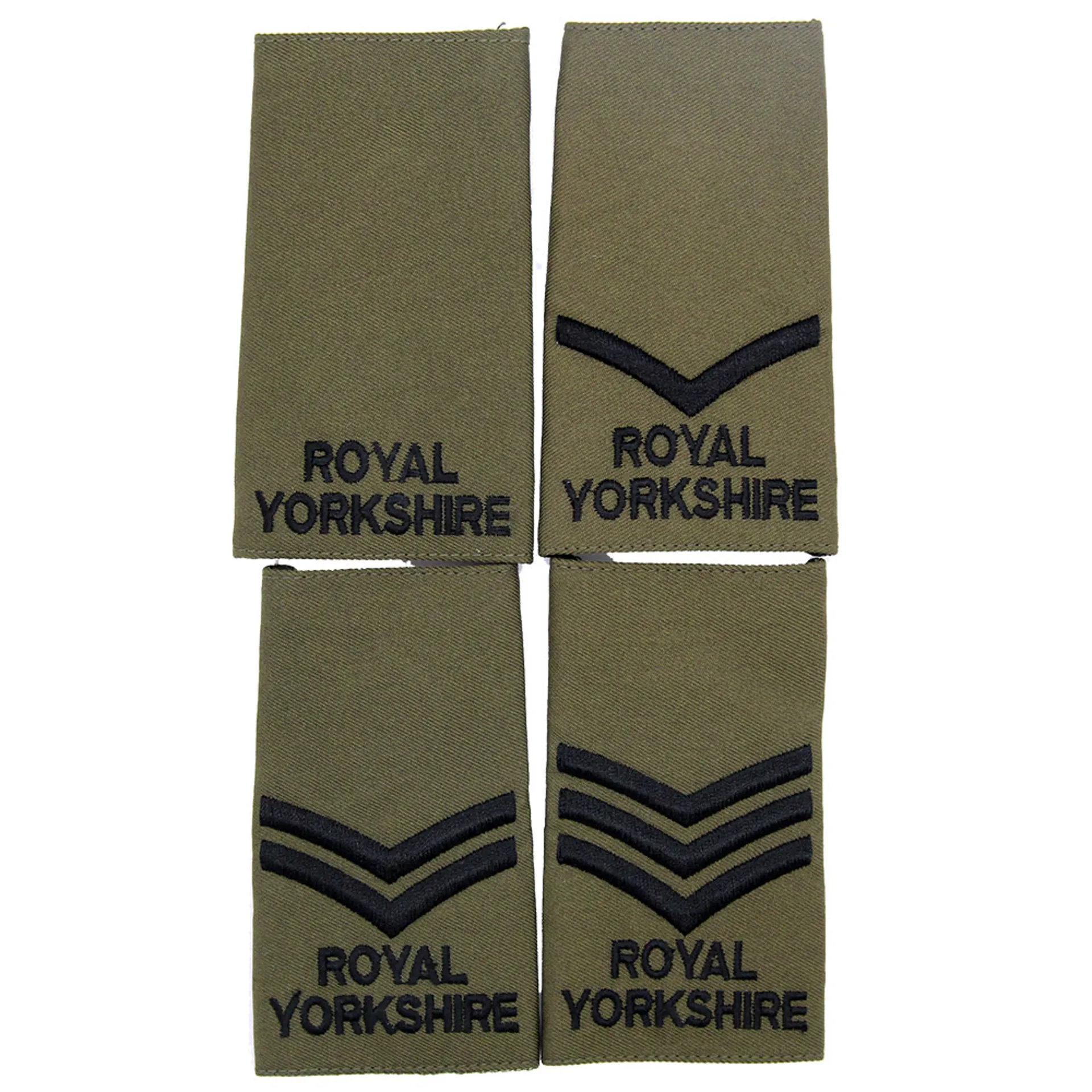 Royal Yorkshire Regiment OD Rank Slides