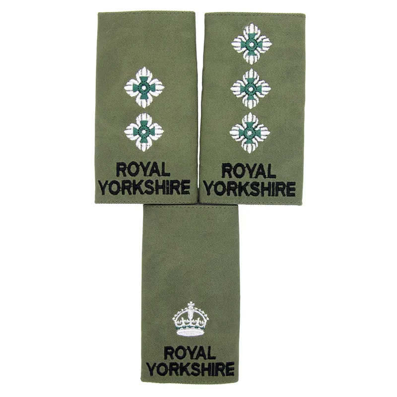 Royal Yorkshire Regiment Officers Olive Rank Slides