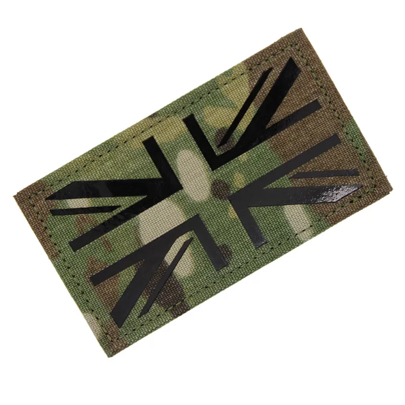 Multicam Infrared Laser Cut Velcro Union Jack Flag