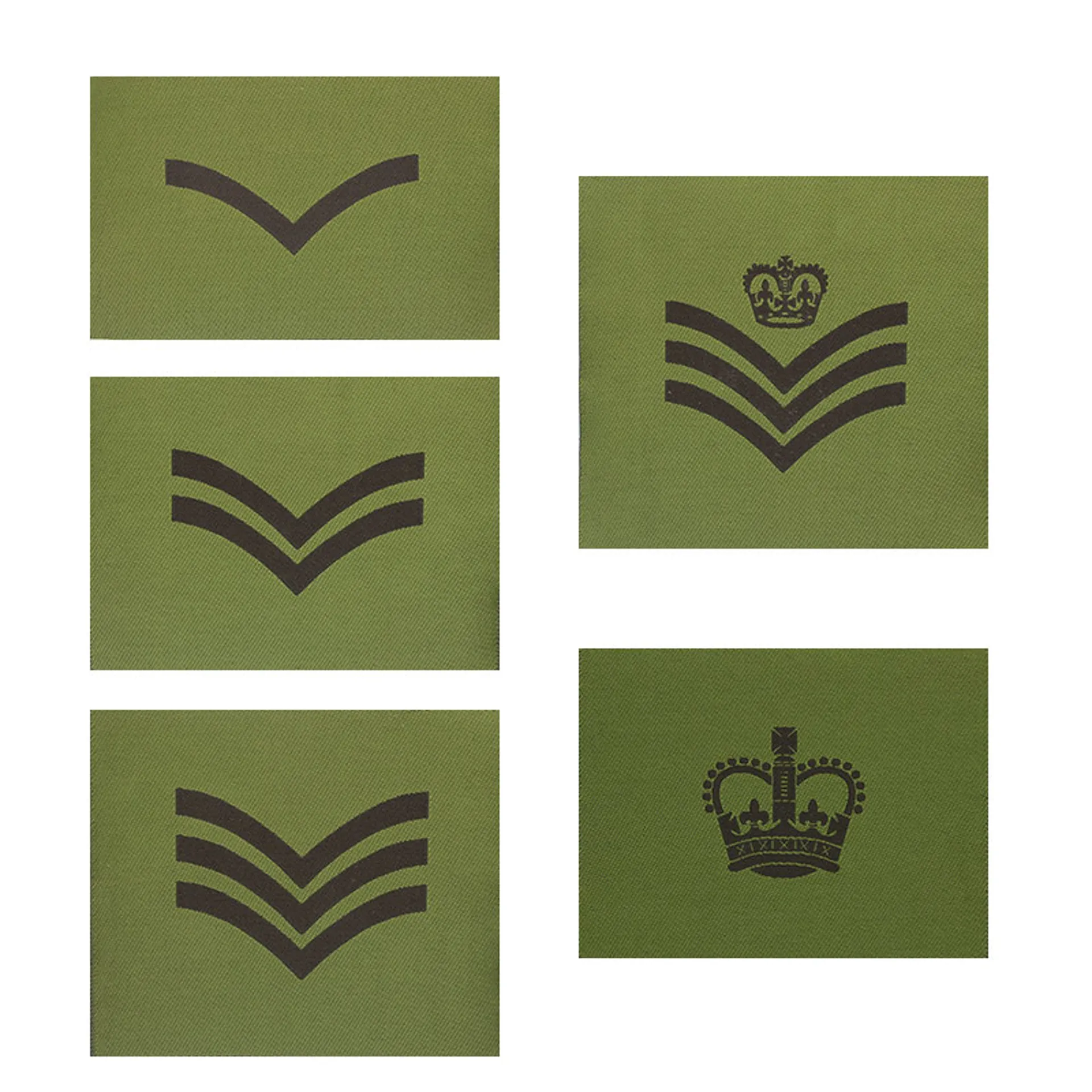 Olive Woven Rank Patch: WO2 RQMS