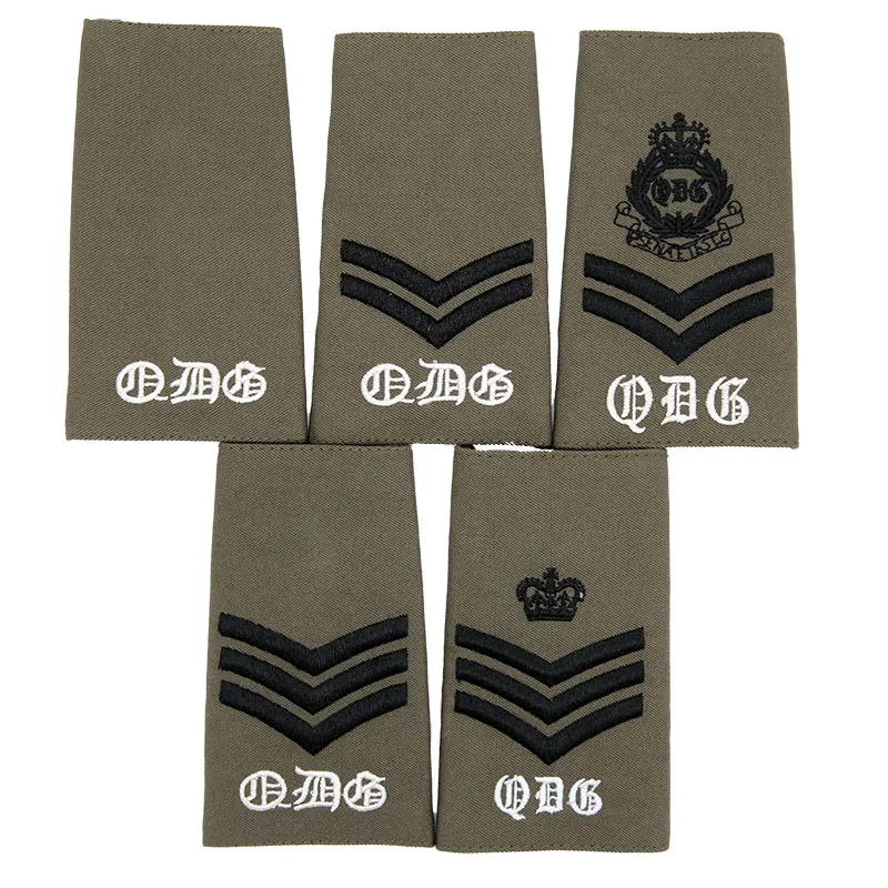 Queens Dragoon Guards QDG Olive Rank Slides