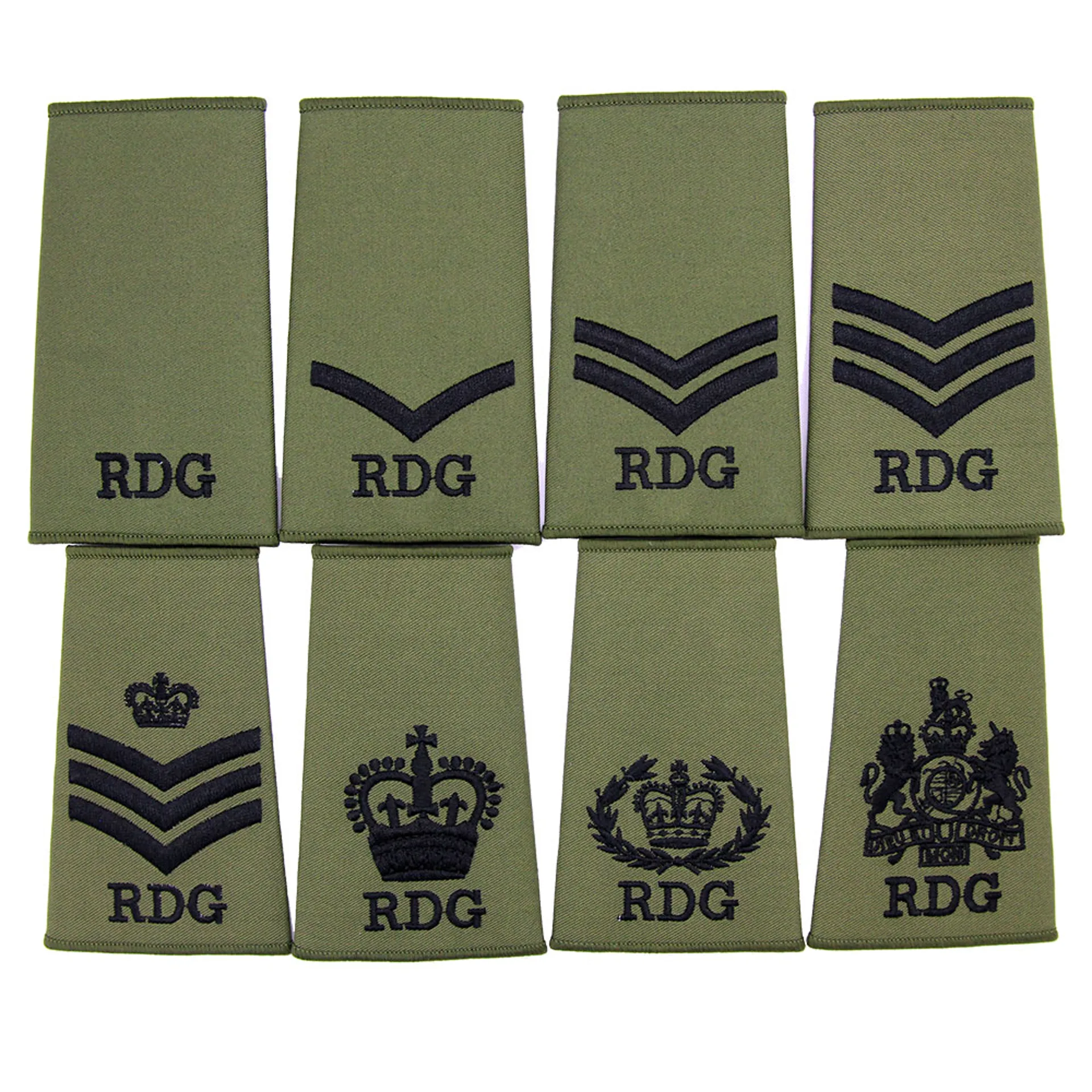 Royal Dragoon Guards RDG Olive Rank Slides