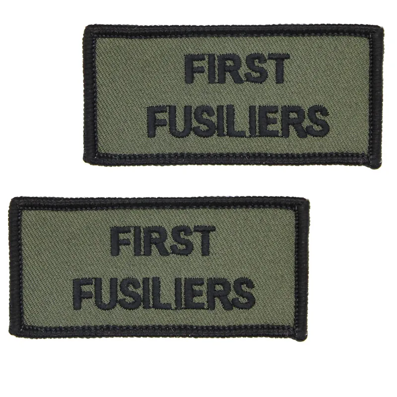 First Fusiliers 1 RRF Shoulder Flash Black Edge TRF
