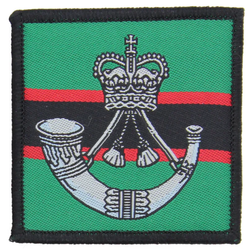 The Rifles Hook and Loop Backed Cloth Cap Badge
