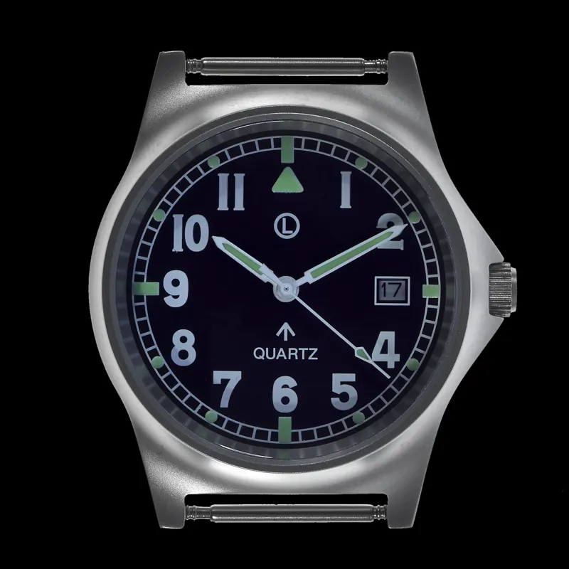 MWC G10 LM Stainless Steel Military Watch on a Grey NATO Strap